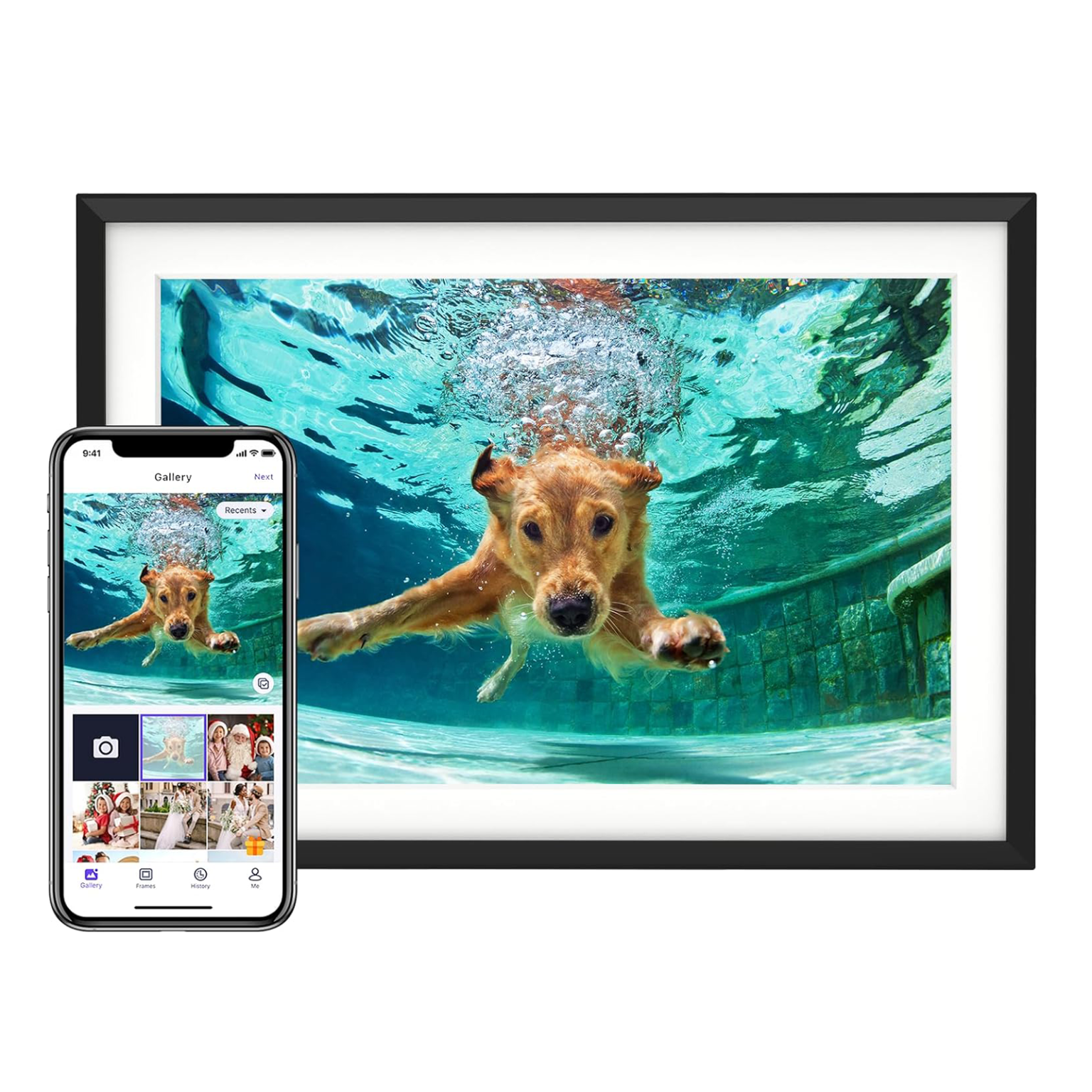 Euphro 10.1” Digital Picture Frame with 32GB Storage, 1280×800 IPS ...