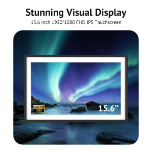 Euphro 15.6” Digital Picture Frame with 32GB Storage, 1920×1080 IPS ...